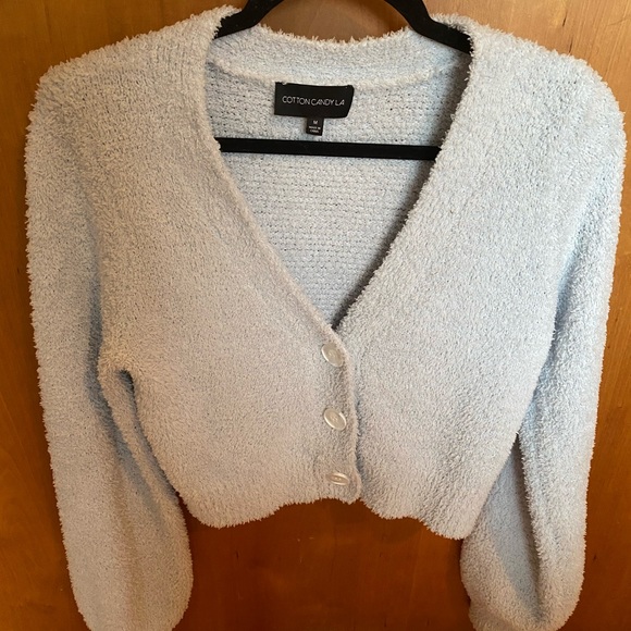 Cotton Candy | Sweaters | Cotton Candy La Womens Light Blue Cropped ...